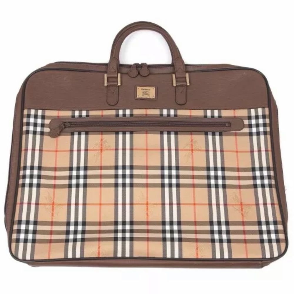 Authentic Burberry Nova Check Garment Bag Unisex - Gem